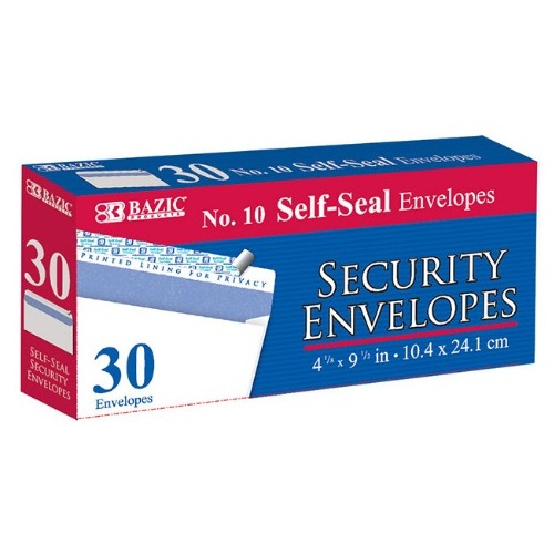 Tradebank - #10 SELF SEAL SECURITY ENVELOPES
